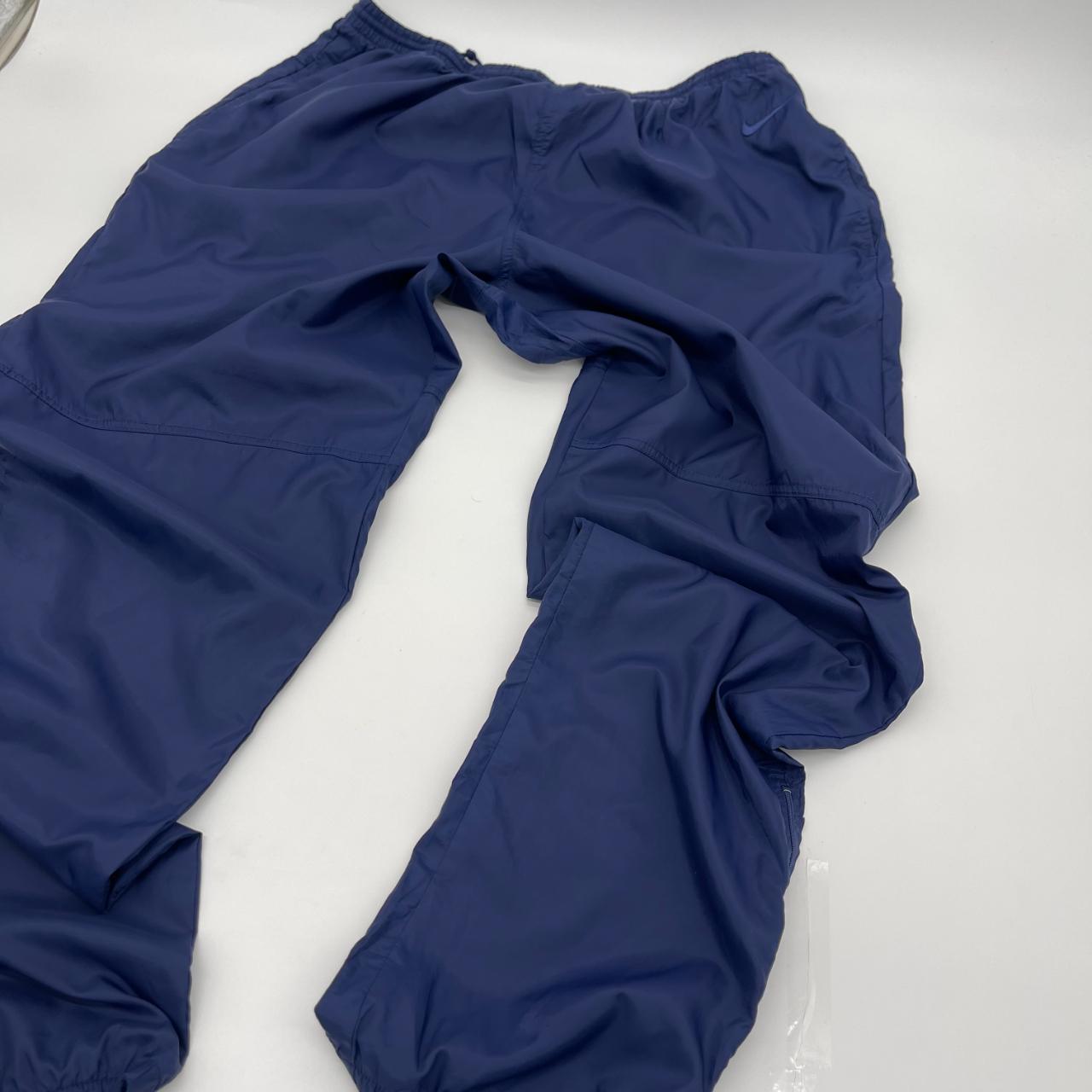 Nike Blue on Blue Track Pants Y2k Nike shell... - Depop