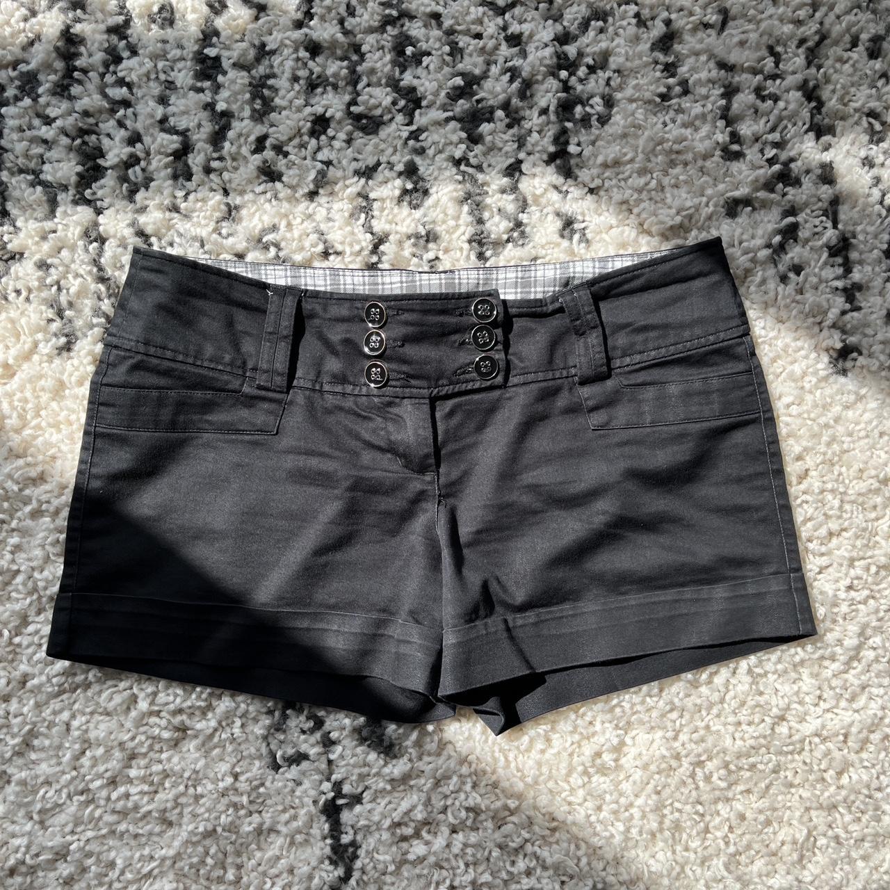 super cute black shorts with lots of buttons. pretty... - Depop