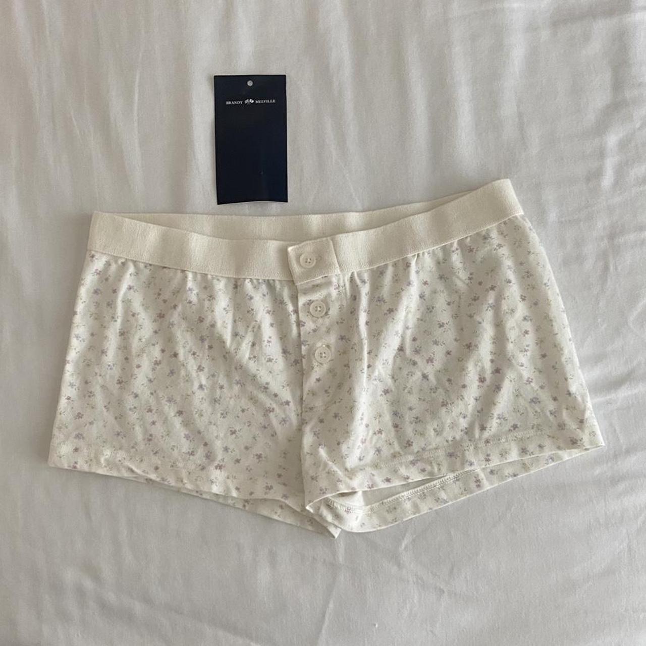 Brandy Melville floral shorts Boxer shorts... - Depop