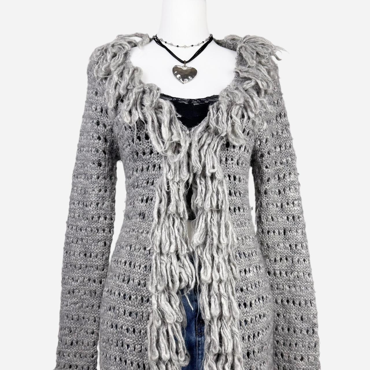 🔮Vintage Frilly Long Sweater Cardigan🔮 -Brand:... | Depop
