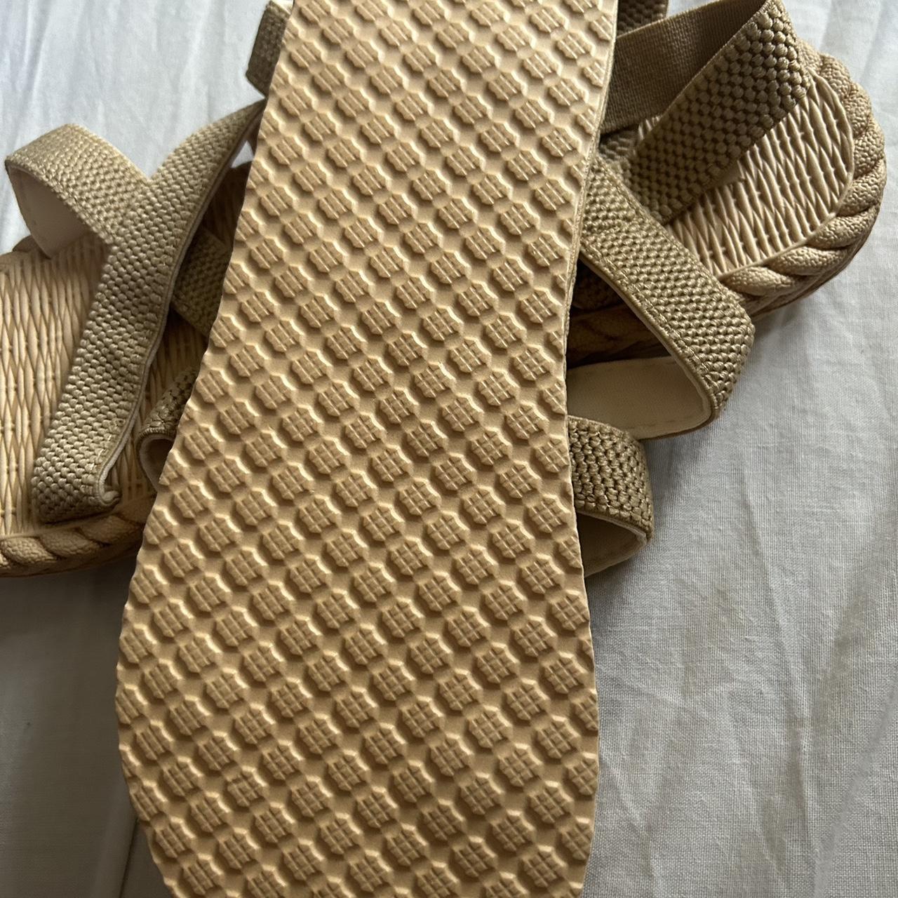 Women's Tan and Cream Sandals | Depop