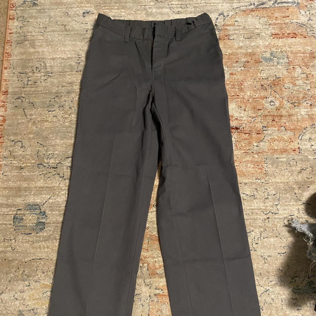 Grey dickies Size 14, straight/ wide leg,... - Depop