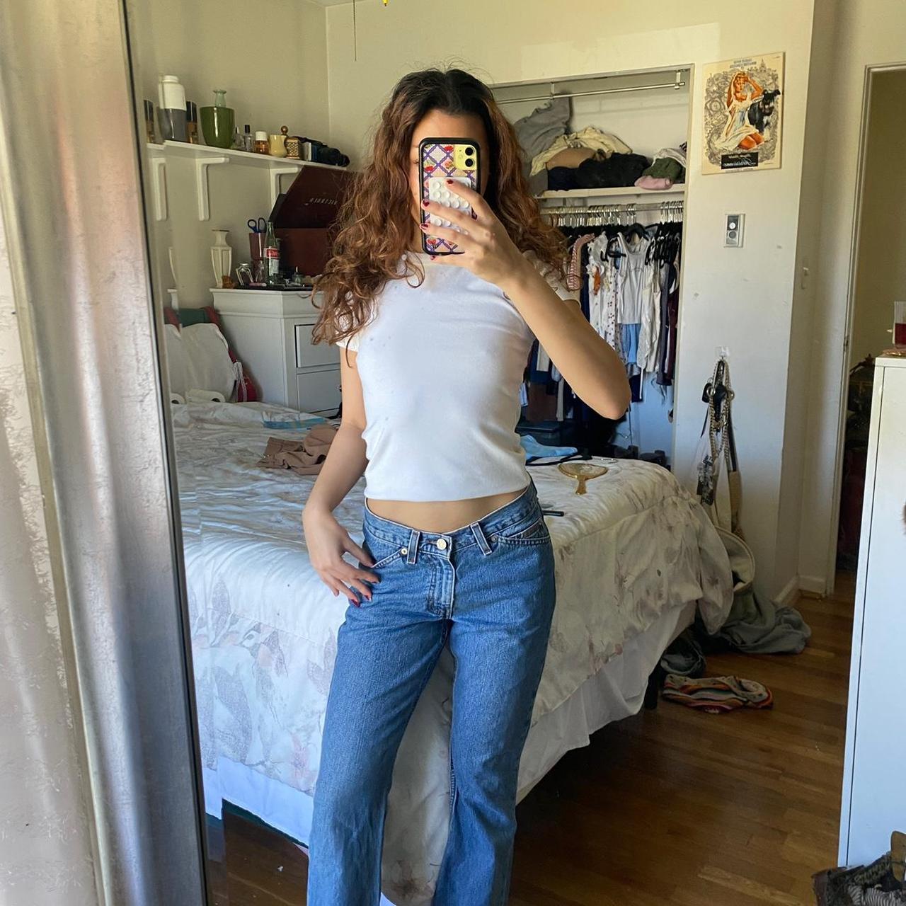 vintage calvin klein jeans about an 8 inch rise - Depop