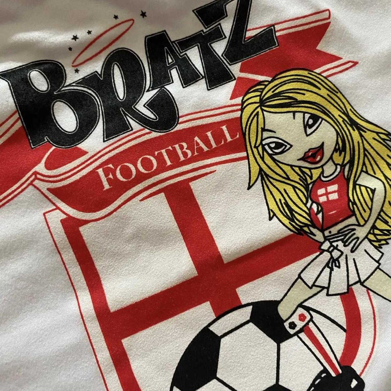 Bratz Football England Crop Top Y2K Worn Once for... - Depop