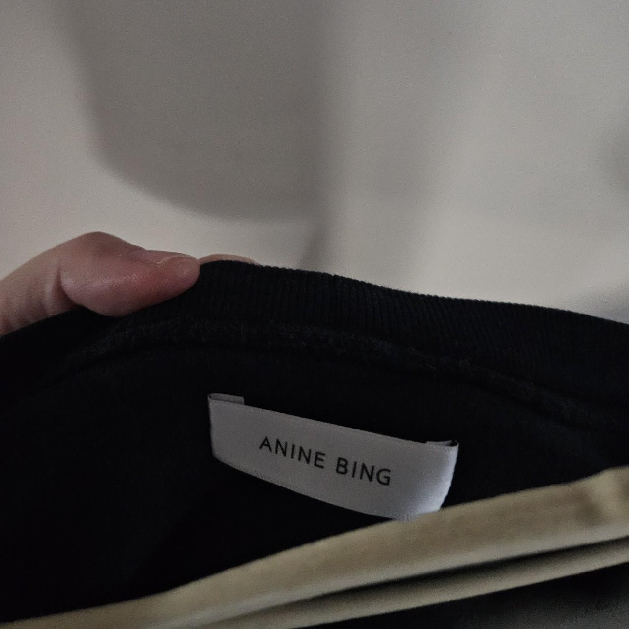 Anine Bing crew neck sweater black esme sweater... - Depop