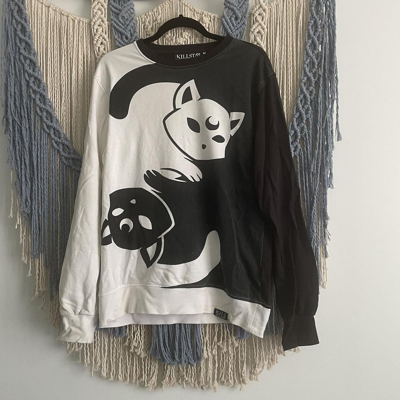Killstar cat yin yang jumper. Unisex, also looks... - Depop