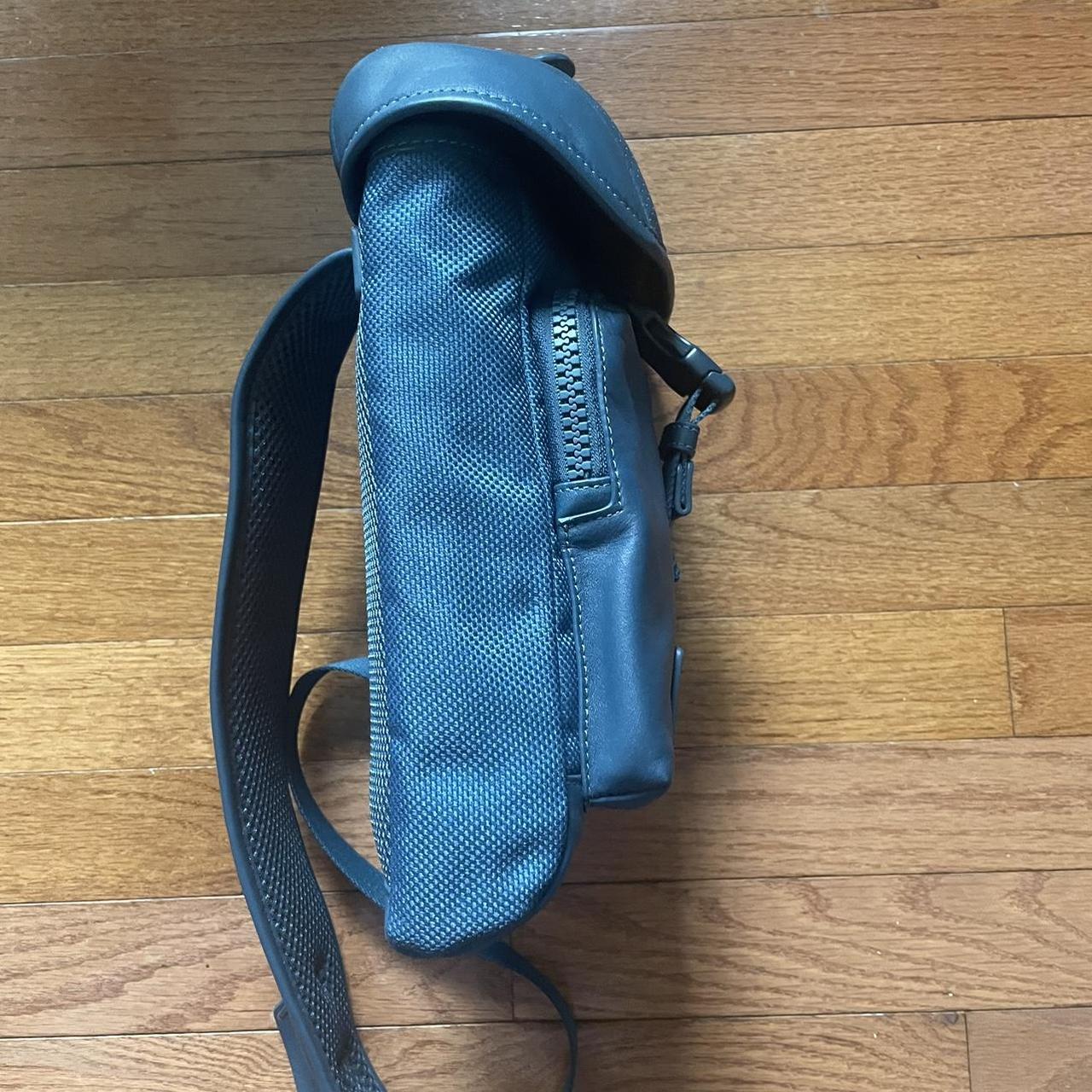 Coach Men’s Ranger Reef Blue Leather Mini Crossbody... - Depop