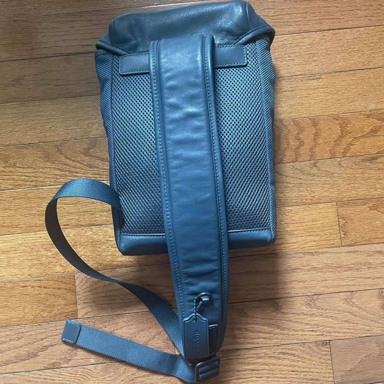 Coach Men’s Ranger Reef Blue Leather Mini Crossbody... - Depop