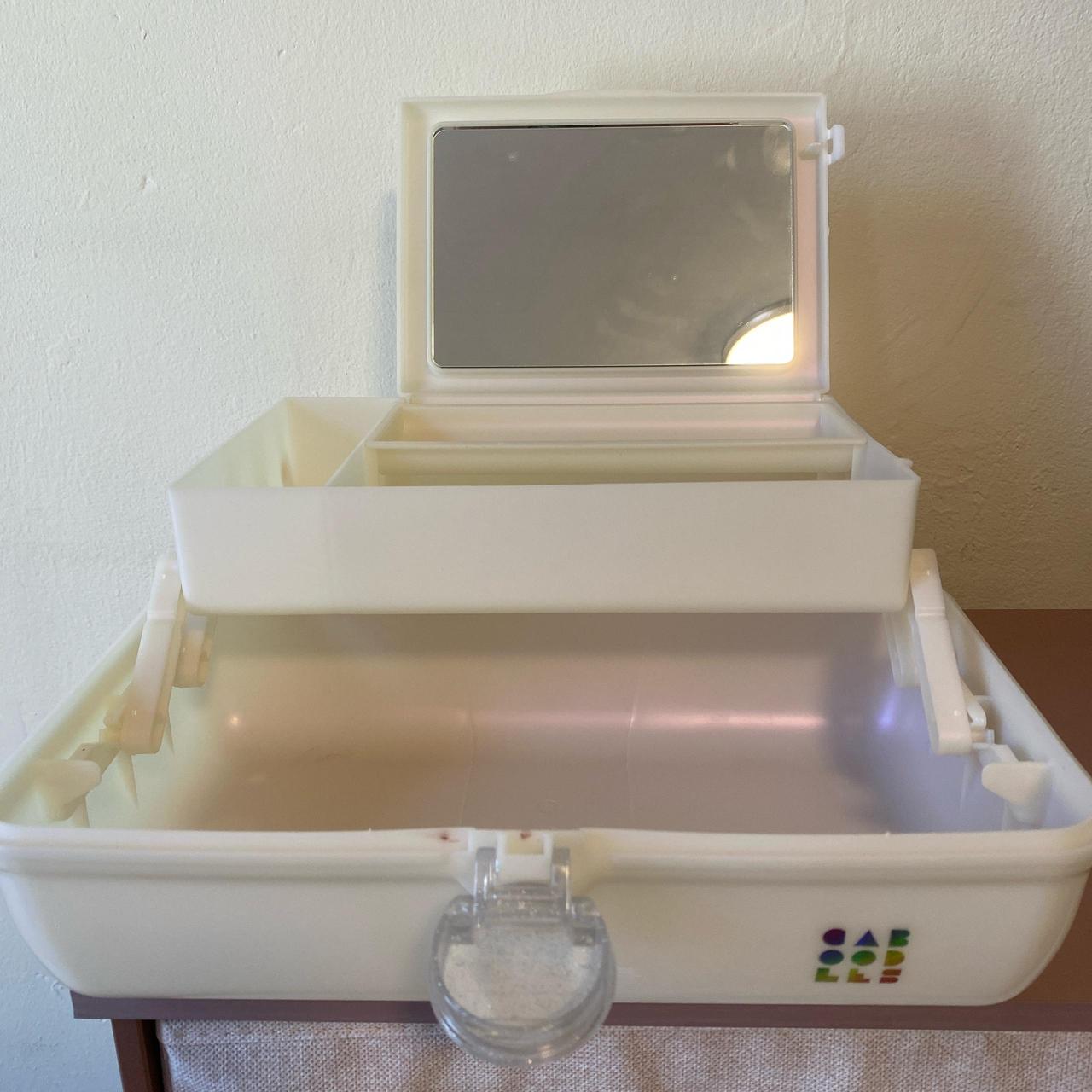 White caboodle with rainbow/glitter detailing!... - Depop