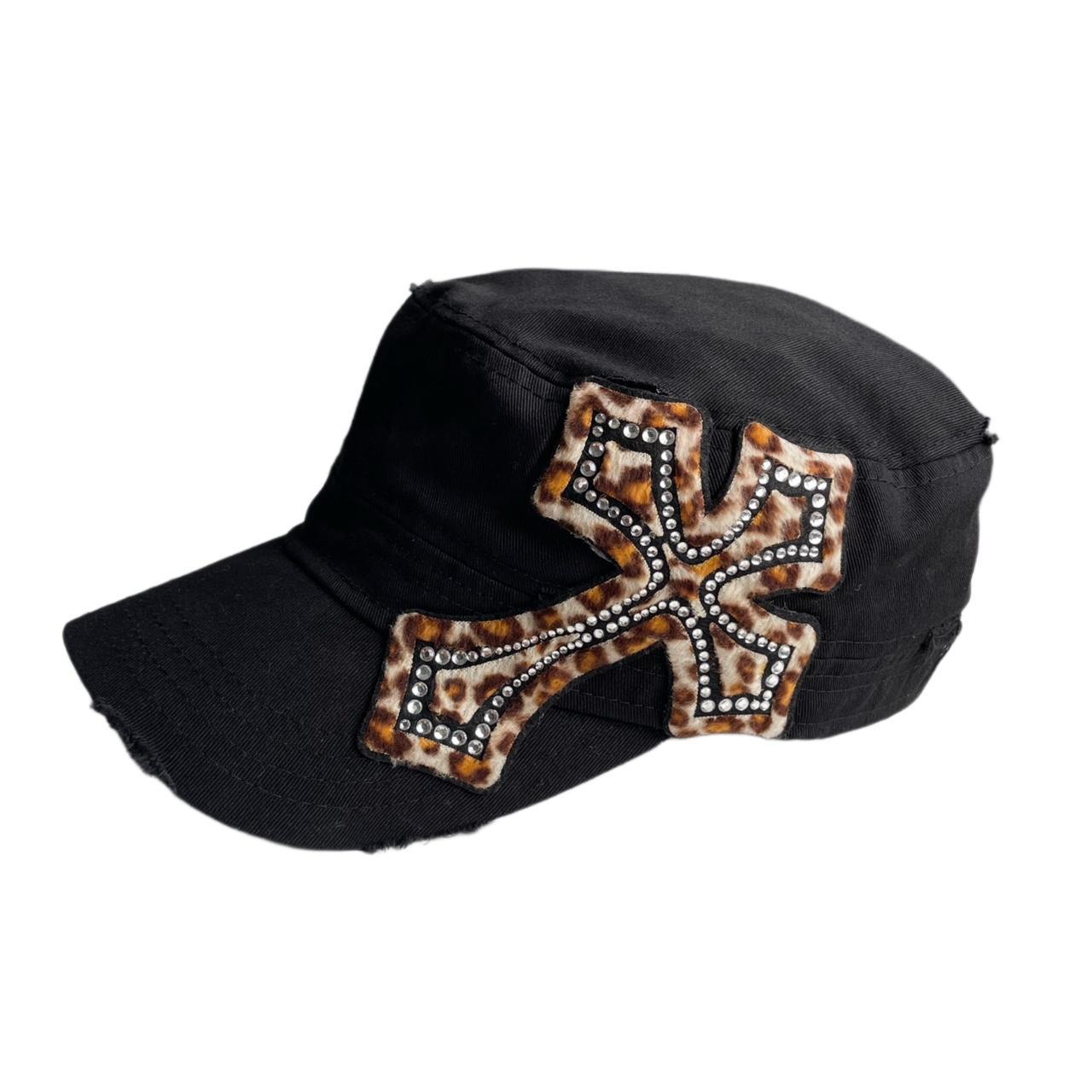 Y2k Newsboy Cap 2000s cyber grunge bedazzled hat... - Depop