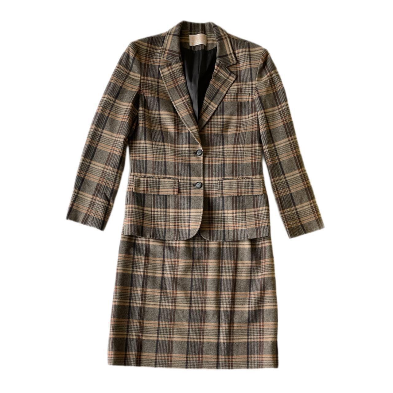 Vintage Pendleton Suit Set Plaid wool suit jacket... - Depop