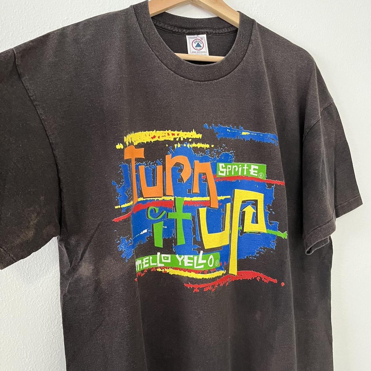 Vintage 90s faded black sprite turn it up mello... - Depop