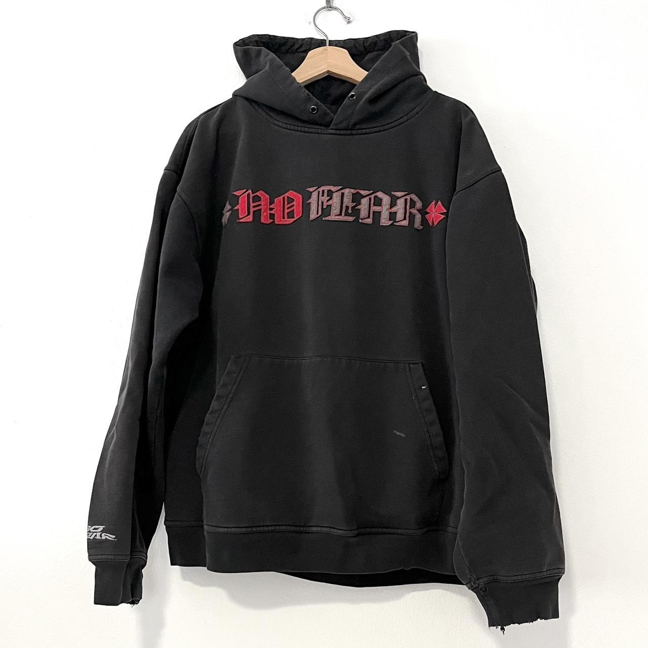 Vintage faded black distressed no fear patch old... | Depop