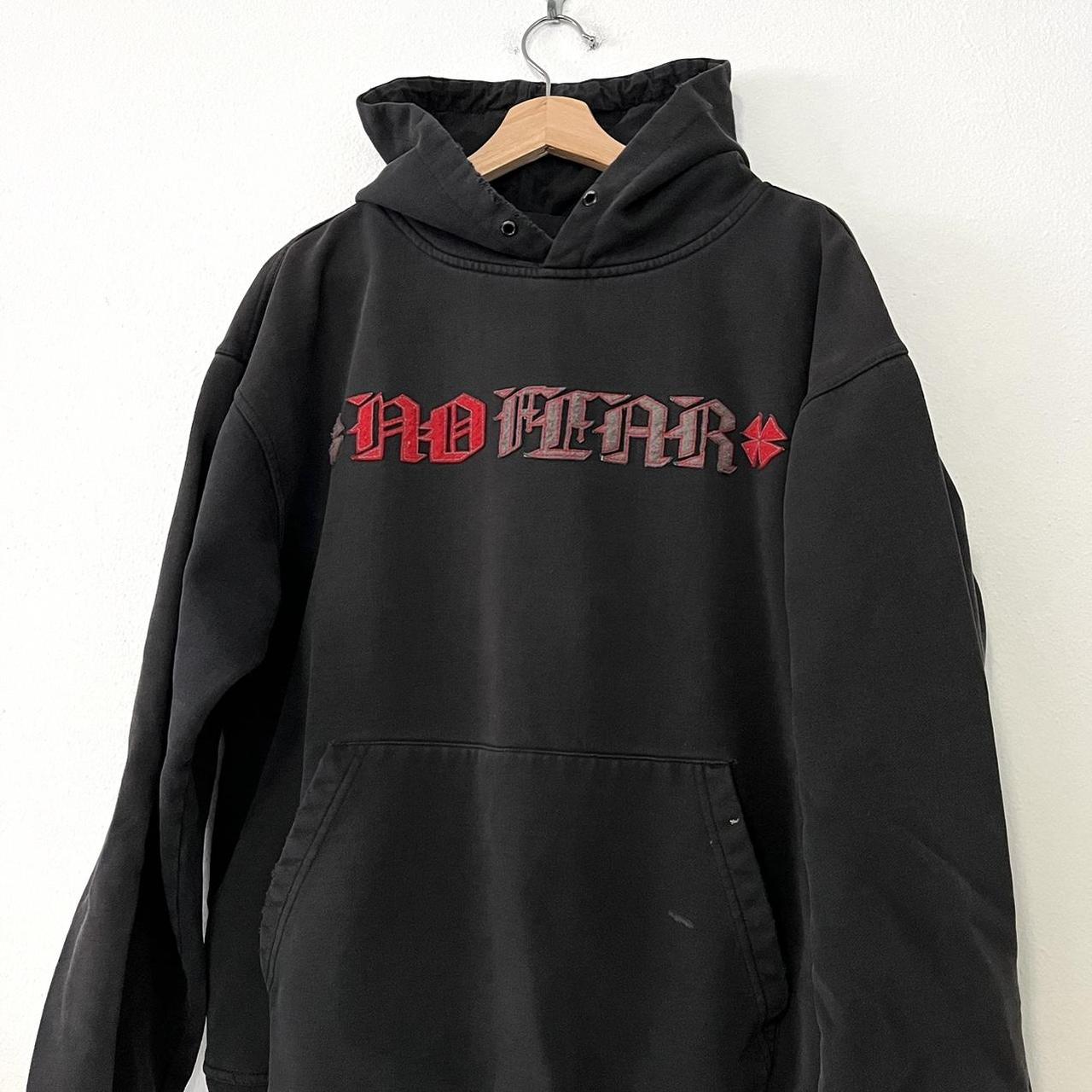 Vintage faded black distressed no fear patch old... | Depop