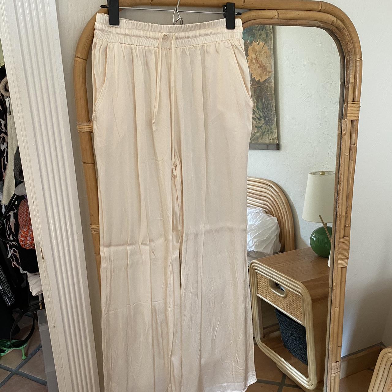 12th tribe satin drawstring boho pants NWT - Depop