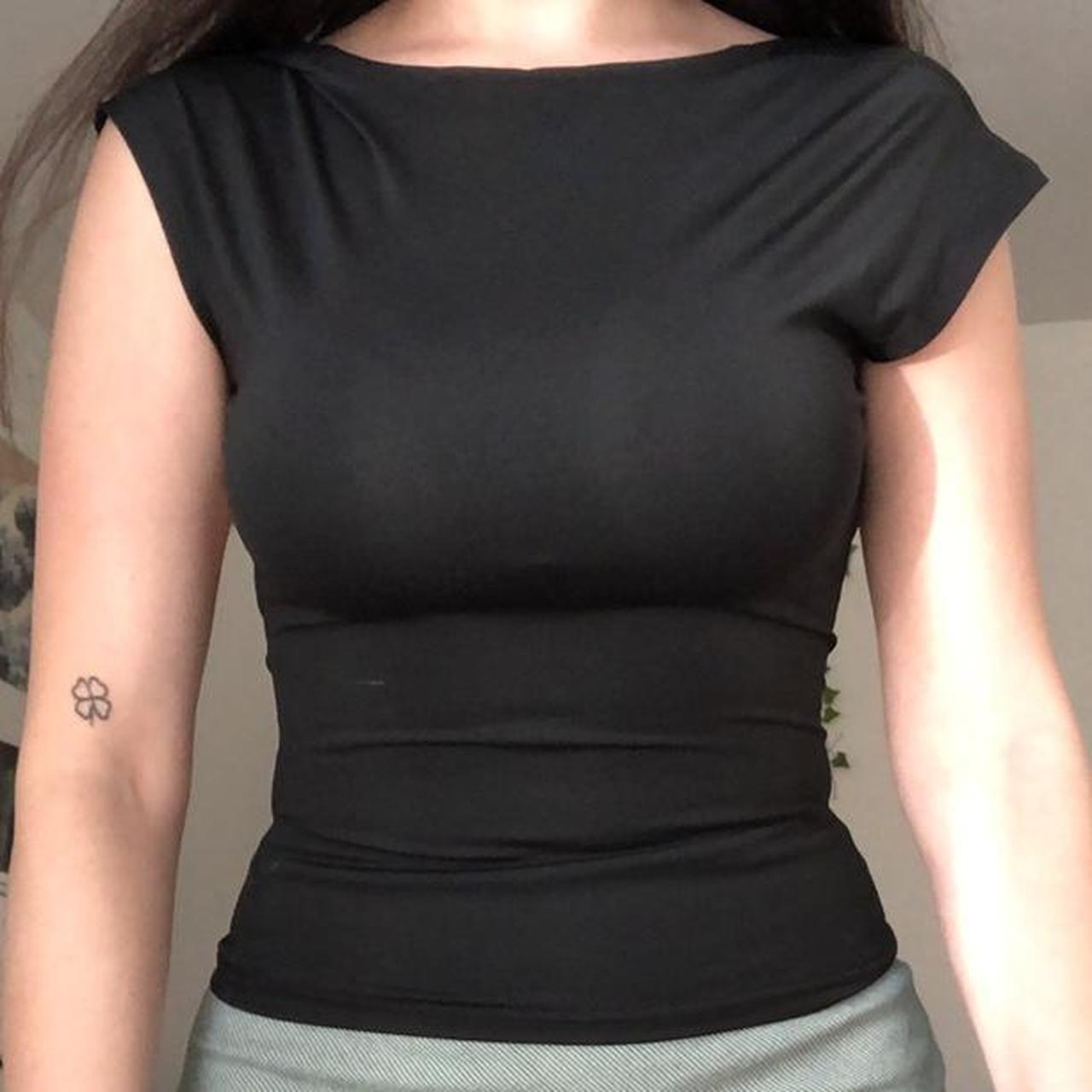 Women's Black Crop-top | Depop