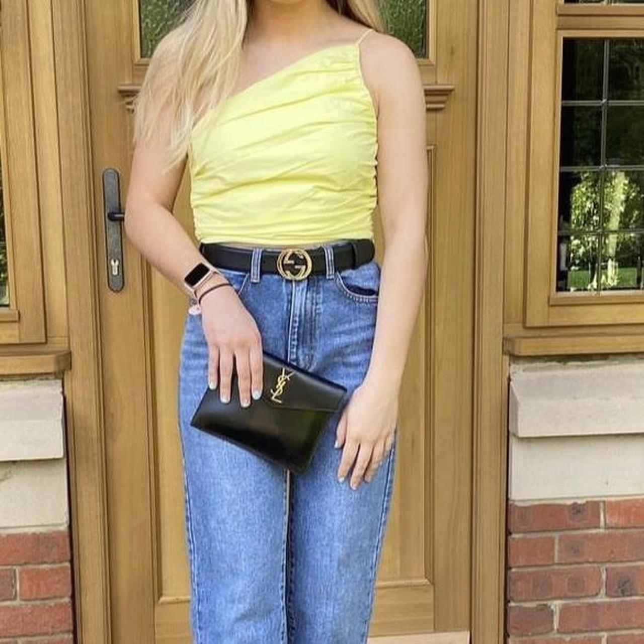 Zara yellow one shoulder top. Worn once. Perfect... - Depop