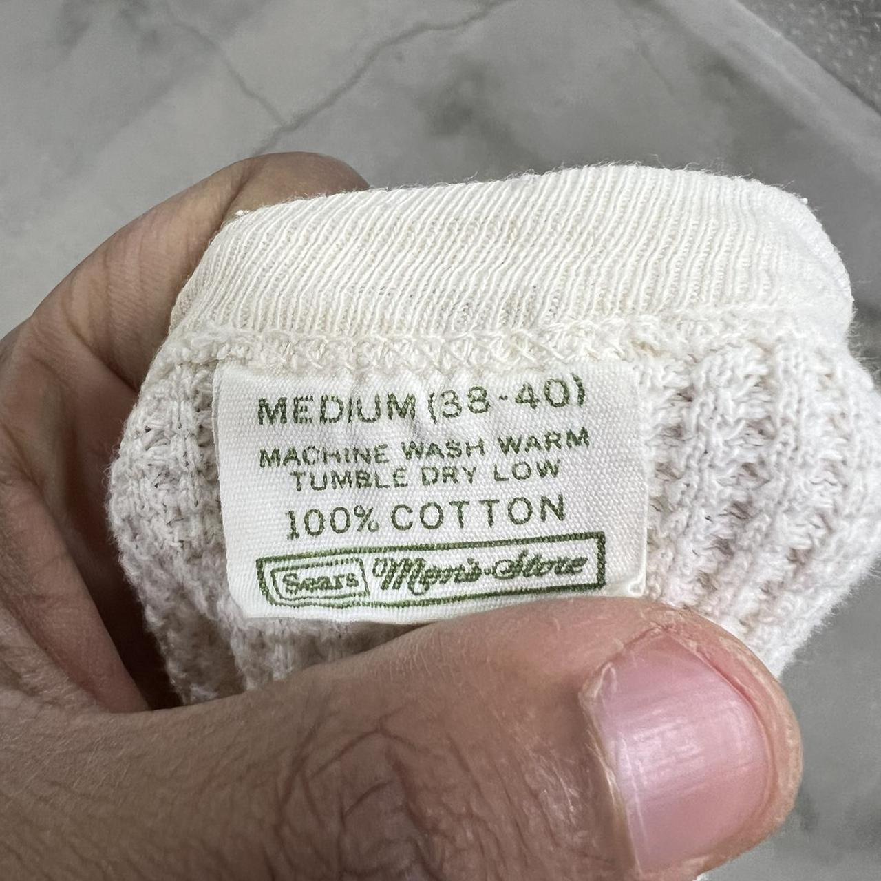 1970s Sears Men’s Store Thermal Waffle Weave Shirt... - Depop