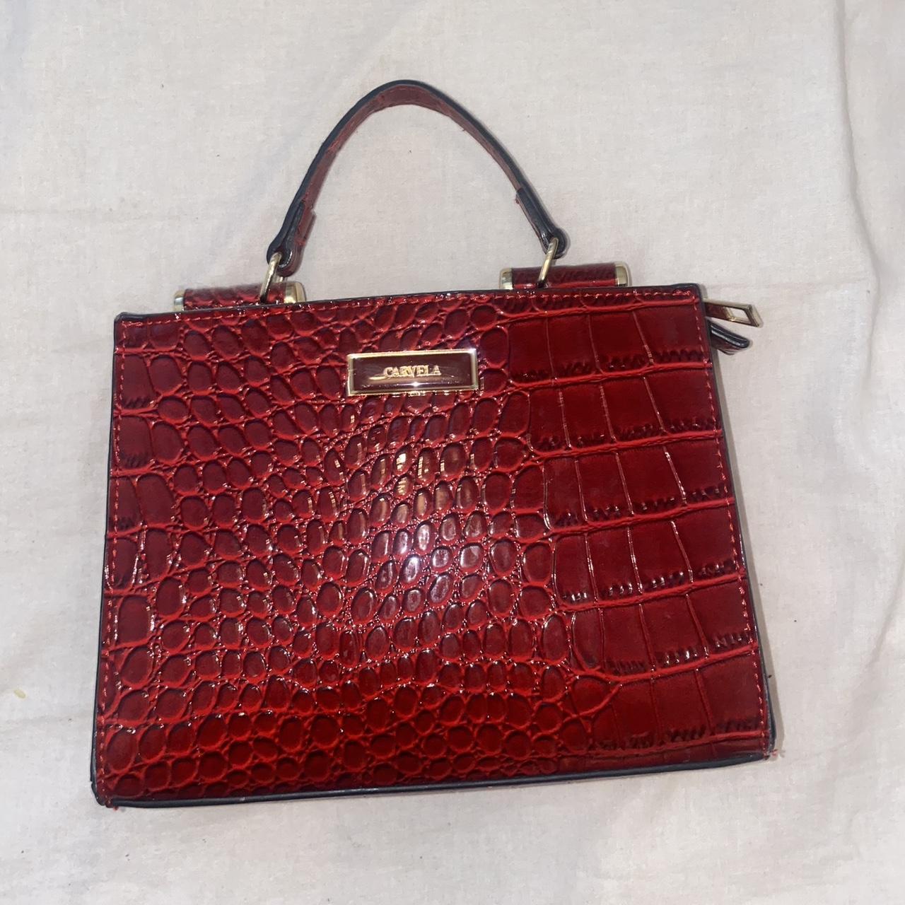 Red carvela mini bag, really good condition! #red... - Depop