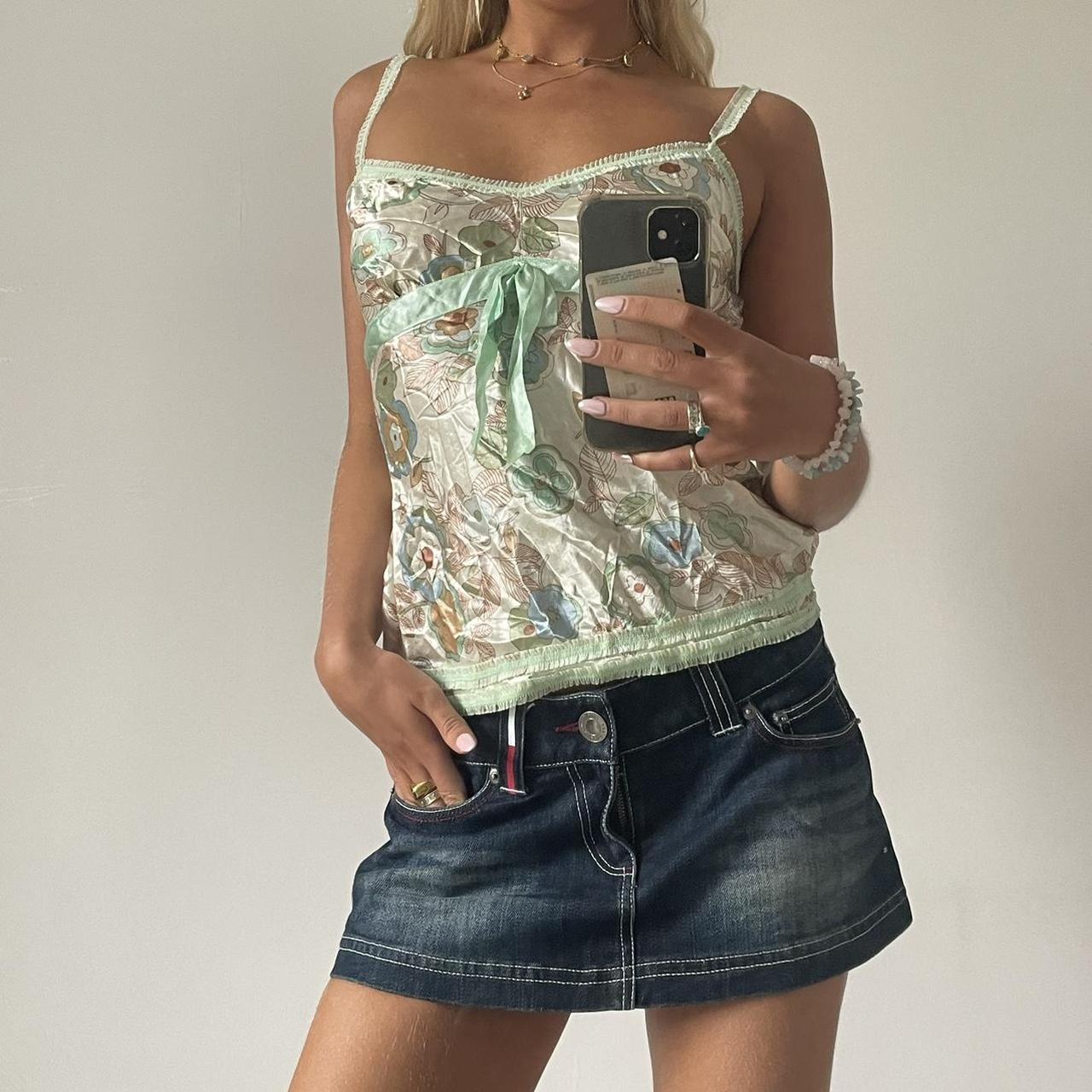 silk feel top (40/41) vintage cami top beaut for... | Depop