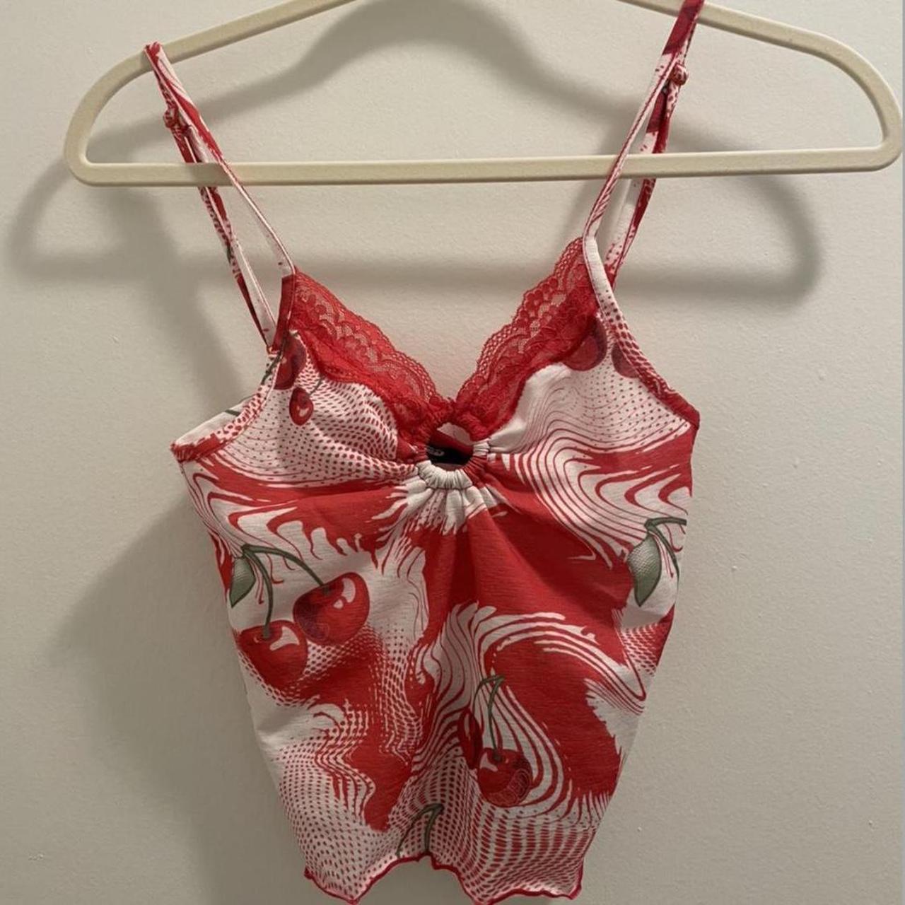 Brand new Jaded London red cherry top. Size 6.... - Depop