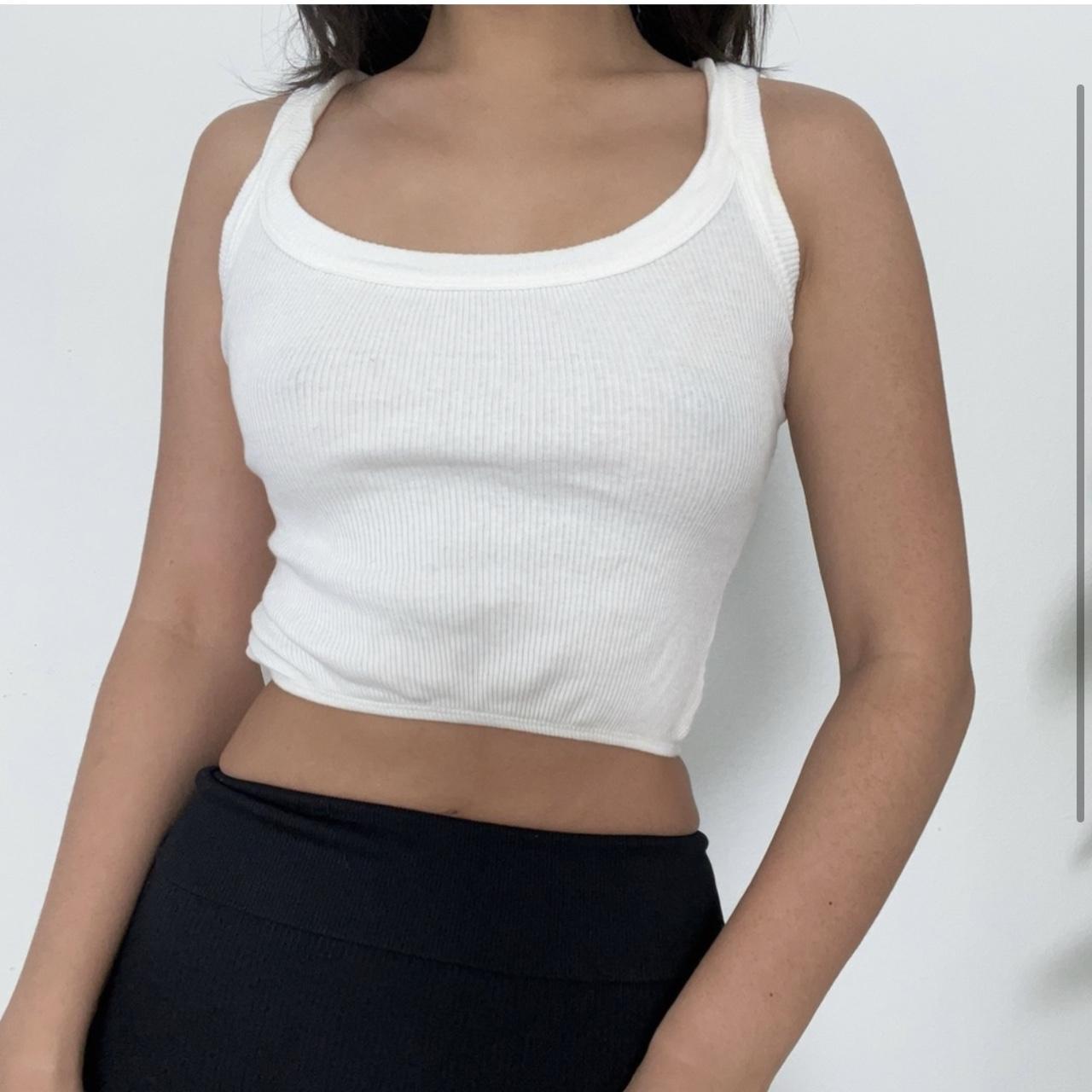 Gooseberry Intimates White Rib Tank Top In great... - Depop