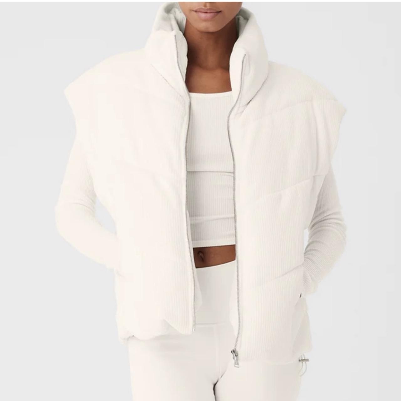 Alo Yoga Ribbed Velour Mountain Side Puffer Vest In... - Depop