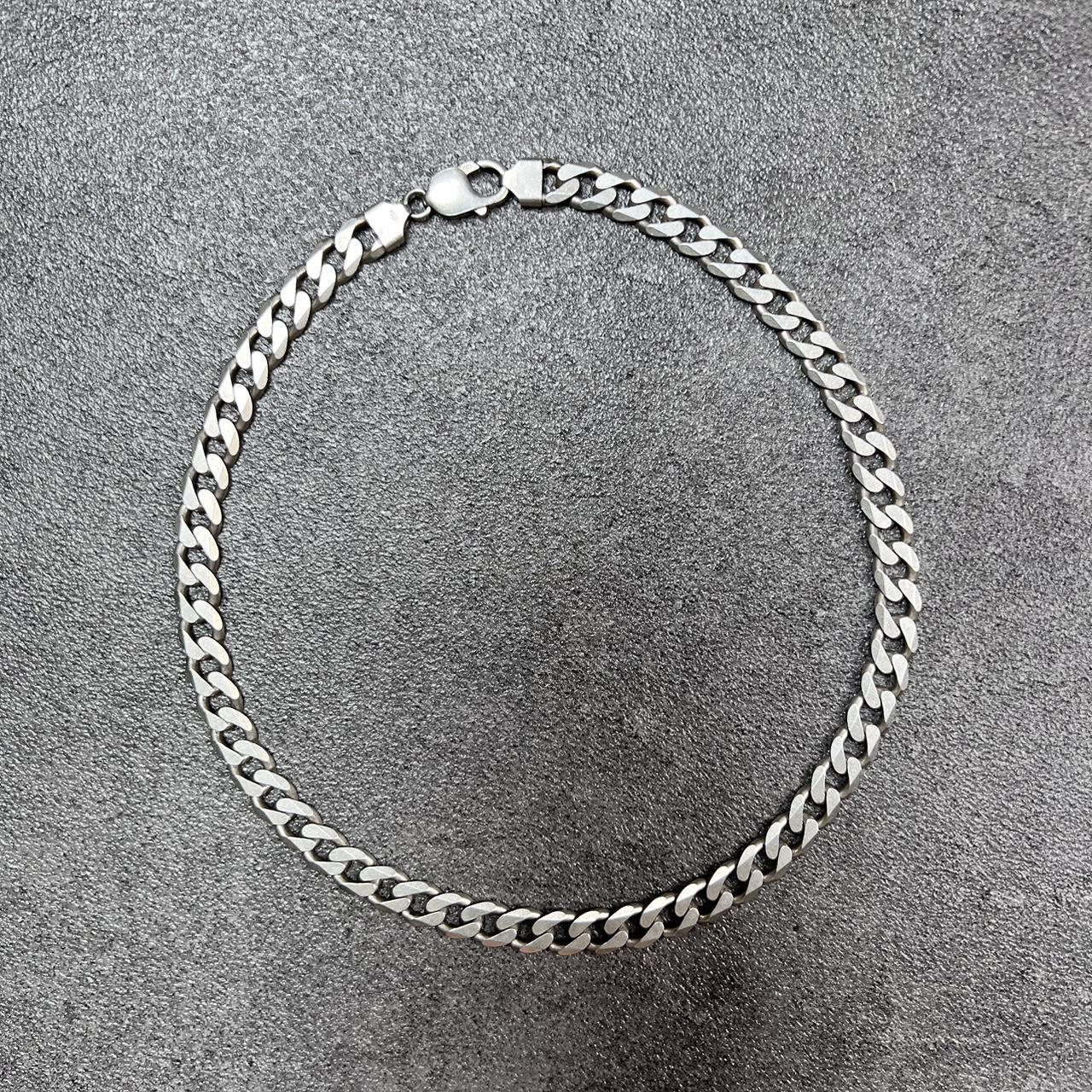 22 inch curb chain - 110 grams 925 silver - Depop