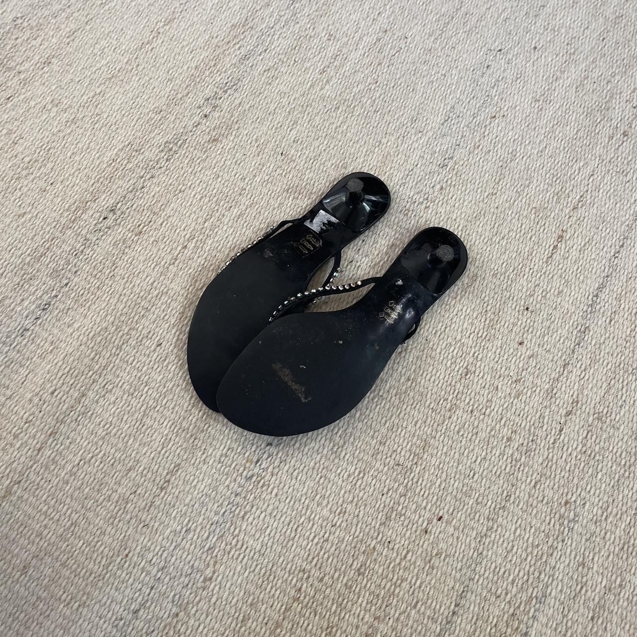 Kurt Geiger black thong kitten heels. Rind-stone... - Depop Kurt Geiger black thong kitten heels. Rind-stone... - Depop