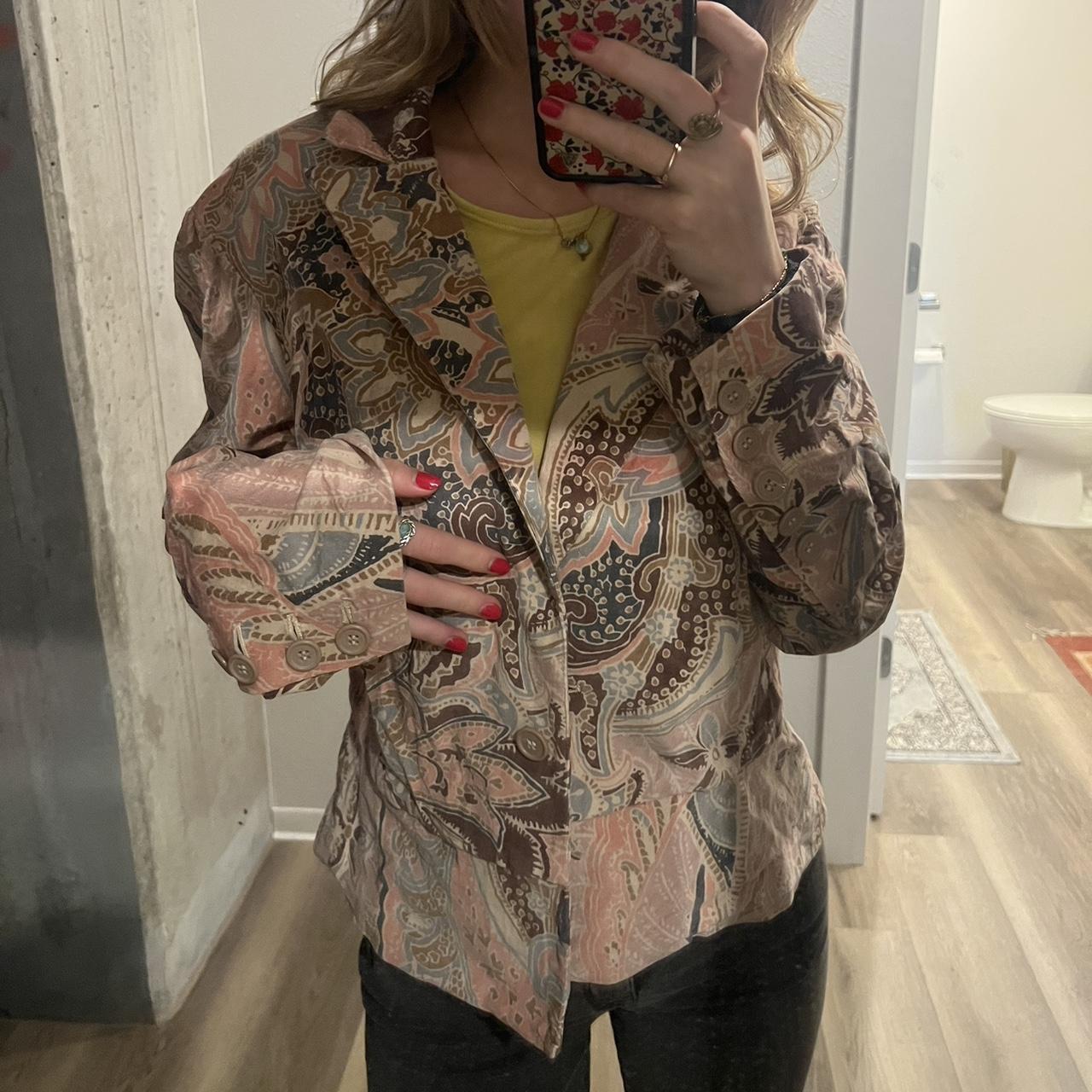 Brand: JONES WEAR JEANS Paisley patterned jacket!... - Depop