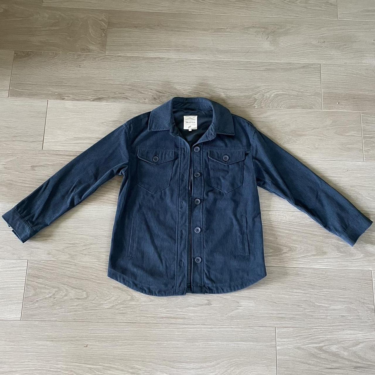 Beautiful navy blue corduroy shacket. Brand is Avec... - Depop