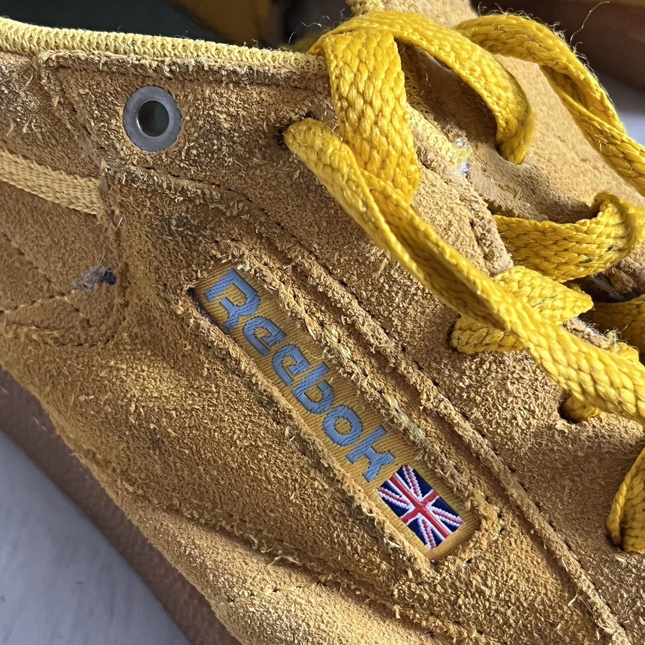 Vintage reebok yellow trainers - Depop