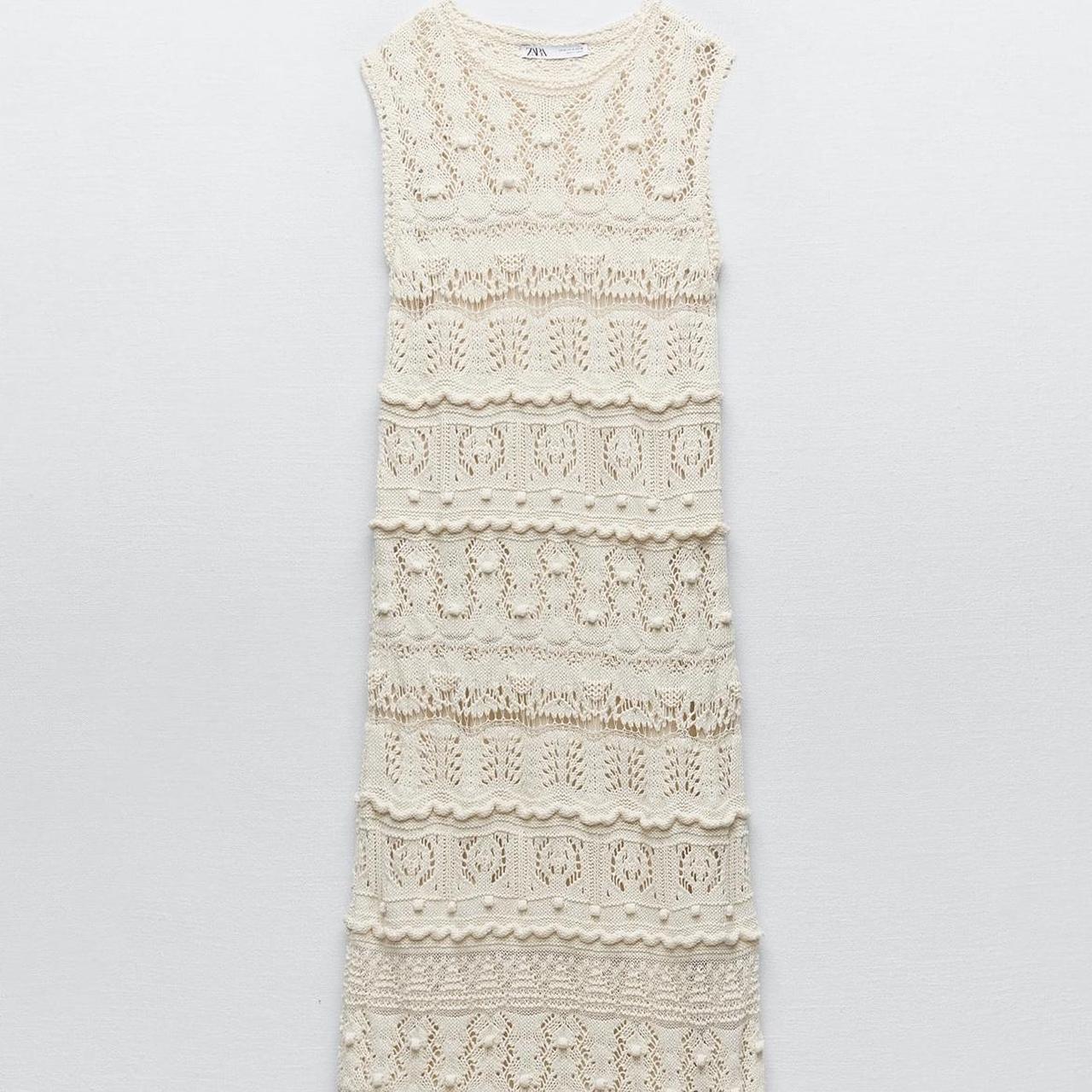 Zara Crochet Dress Dress Is Lined Size Small Worn Depop