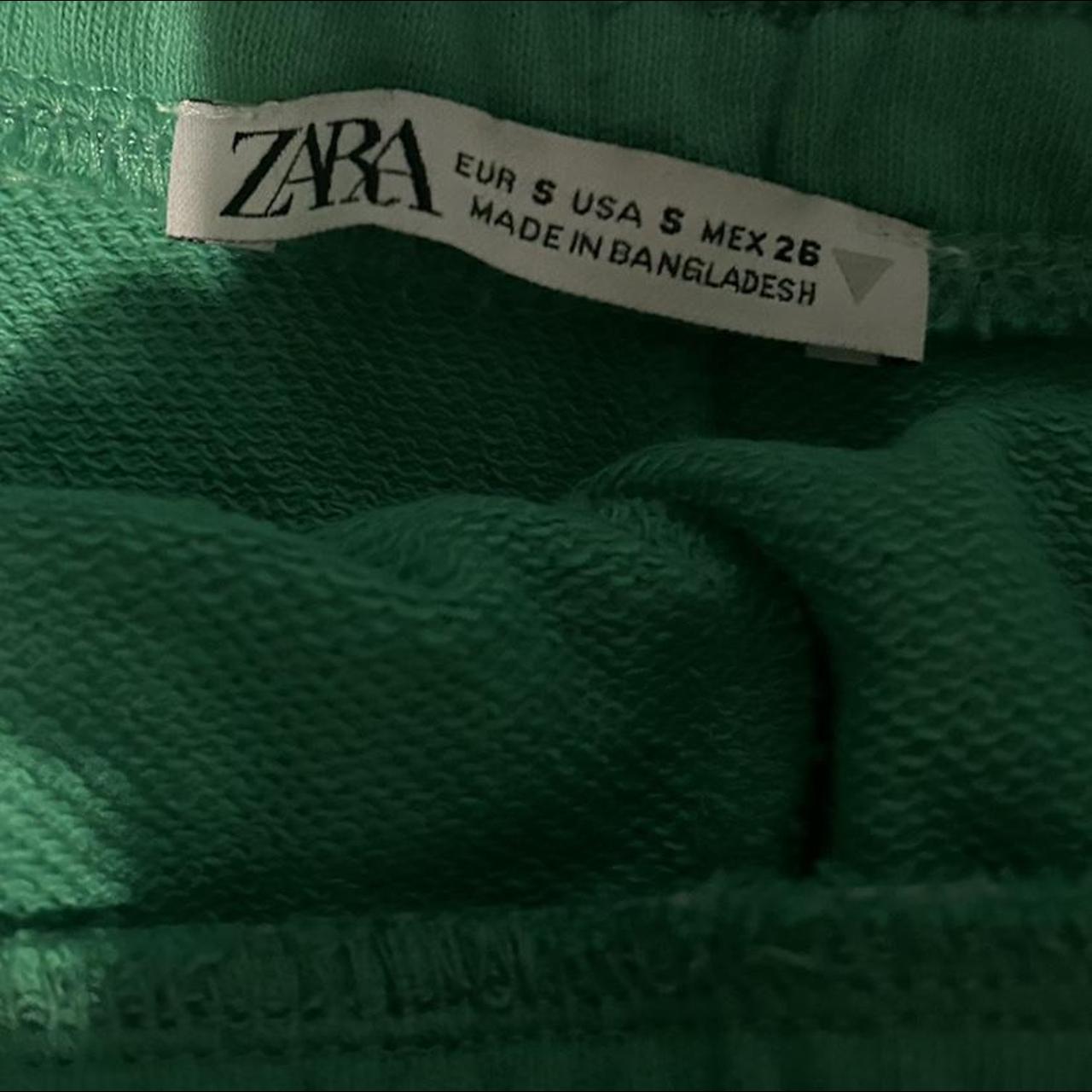 Green Zara shorts perfect for summer / holidays -... - Depop