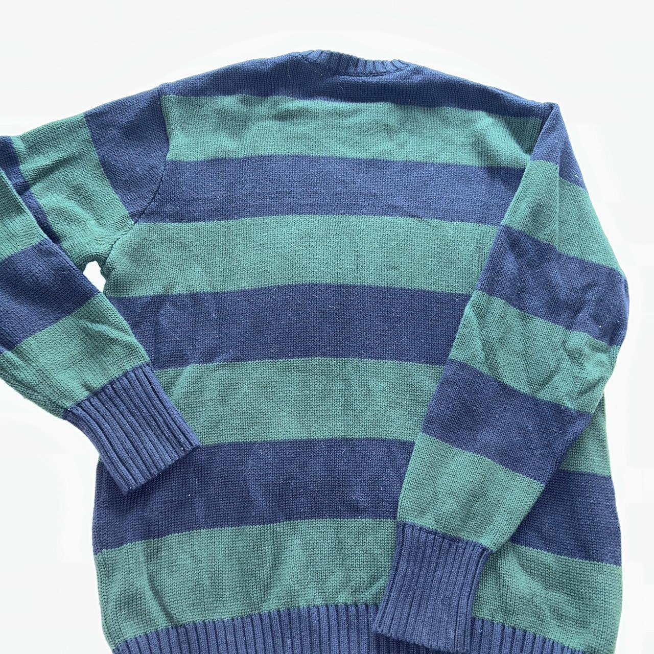 brandy melville tate sweater striped green and... - Depop