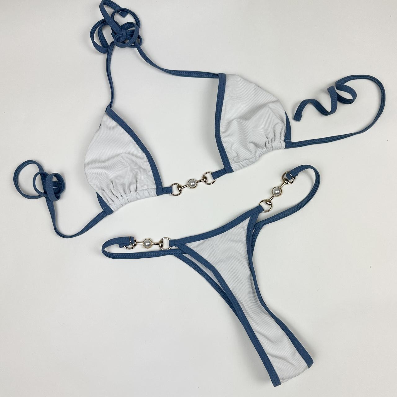 high rise brazilian bikini 🩵 ★ tag size small. but... - Depop