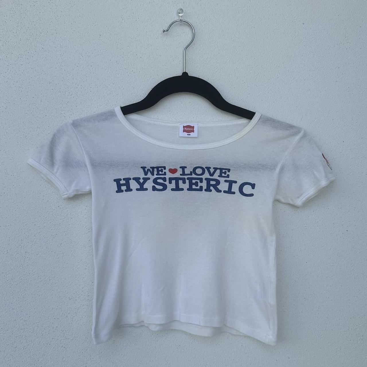 vintage hysteric glamour baby tee “we love hysteric”... - Depop