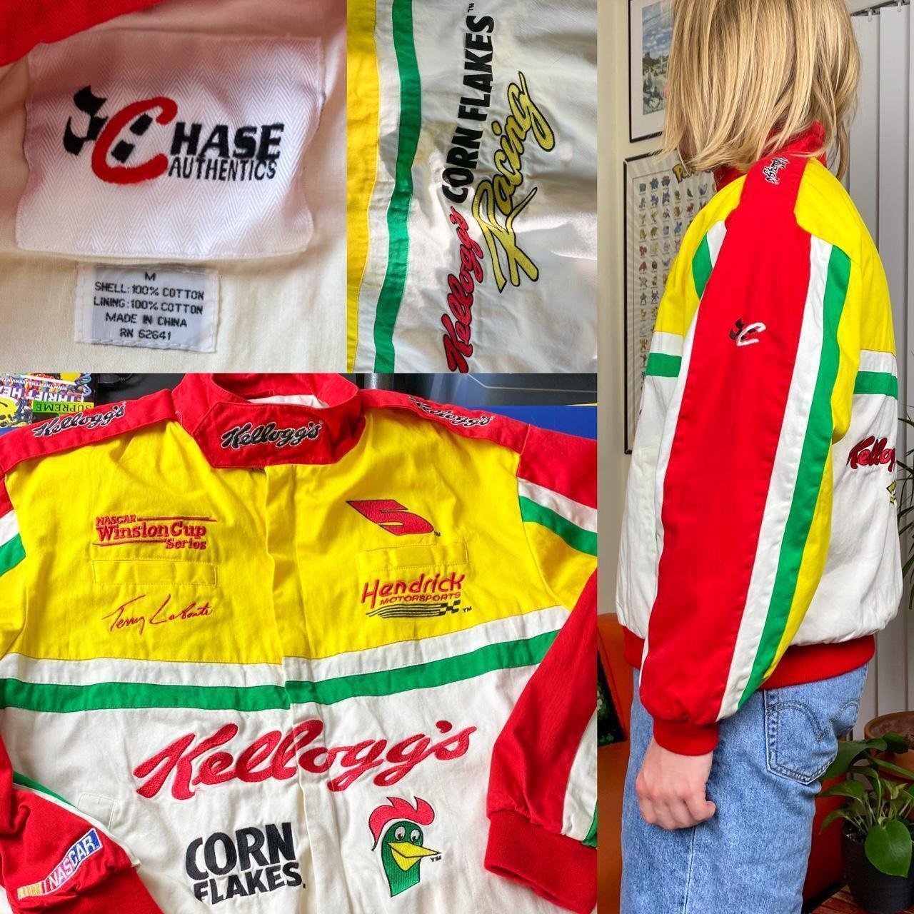 vintage nascar racing jacket 1990s Kelloggs #5... - Depop