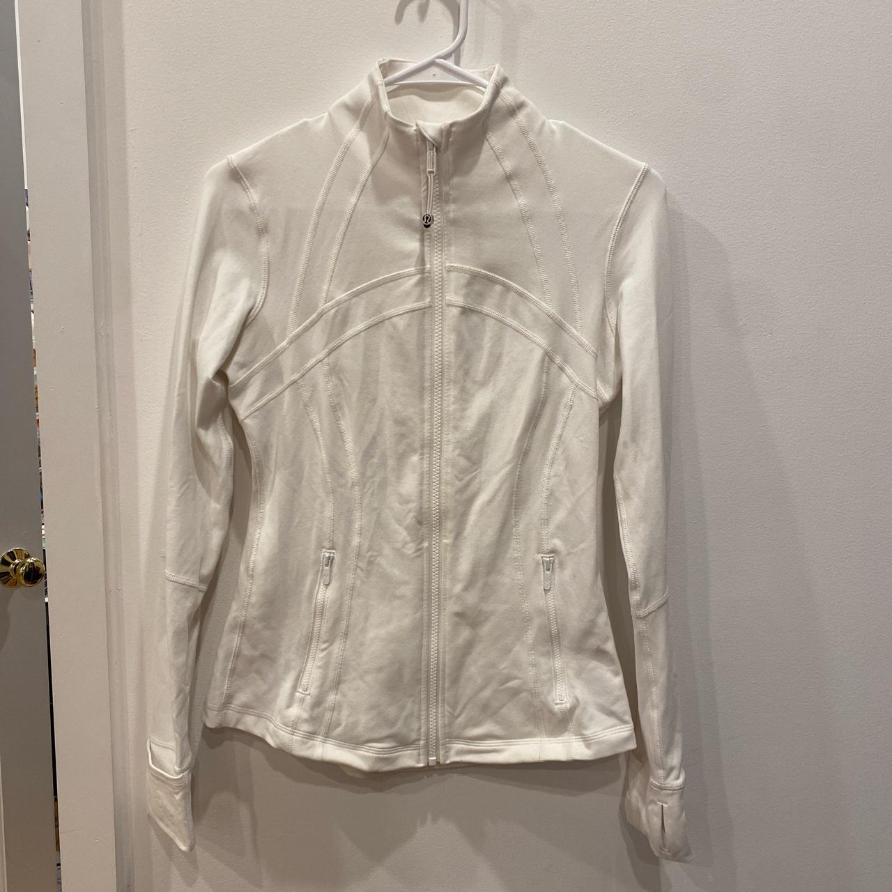 lulu lemon white define jacket - Depop
