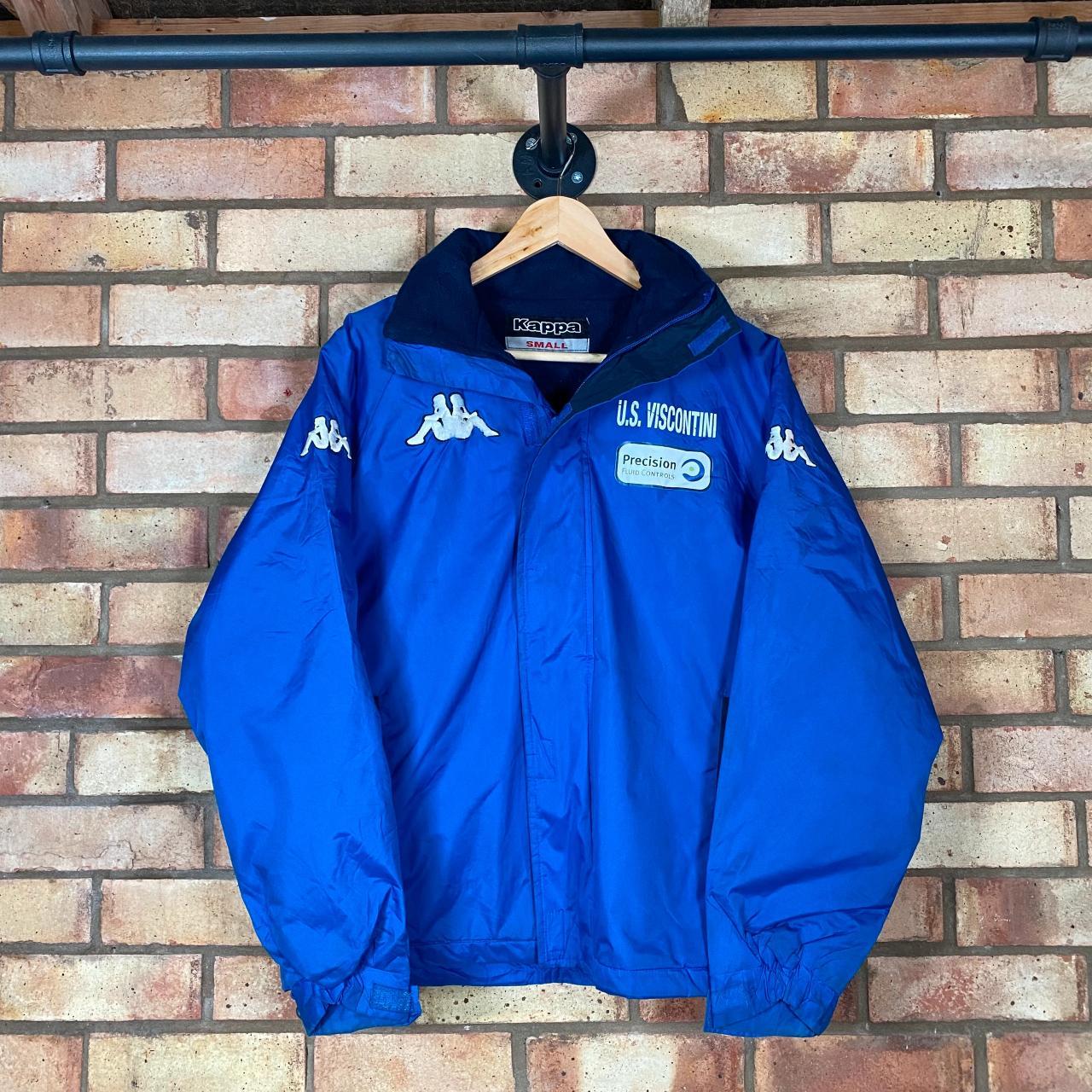 Kappa Full Zip Padded Jacket Blue Small Size on... - Depop