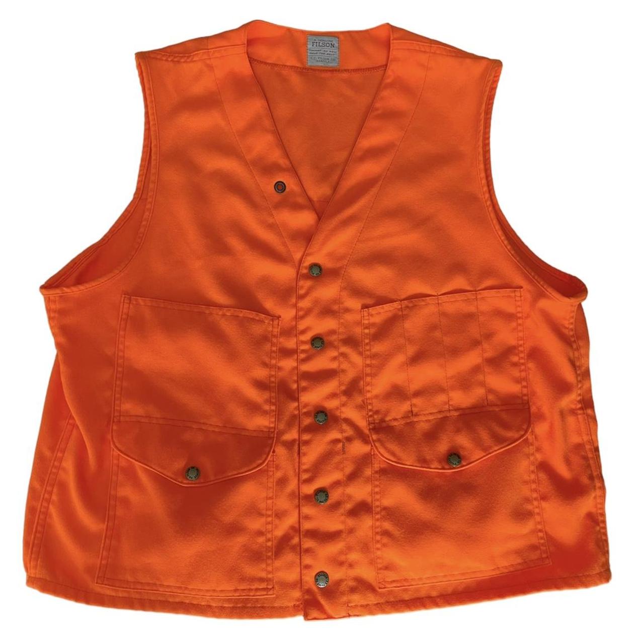 Filson Men's Orange Gilet | Depop