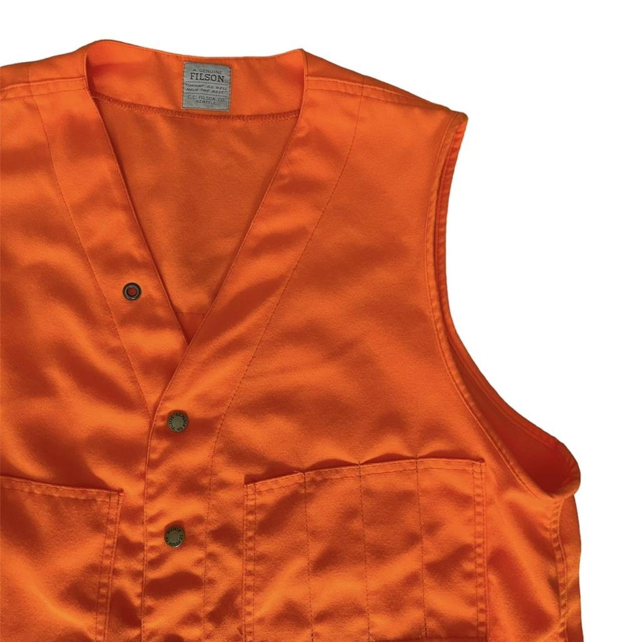 Filson Men's Orange Gilet | Depop