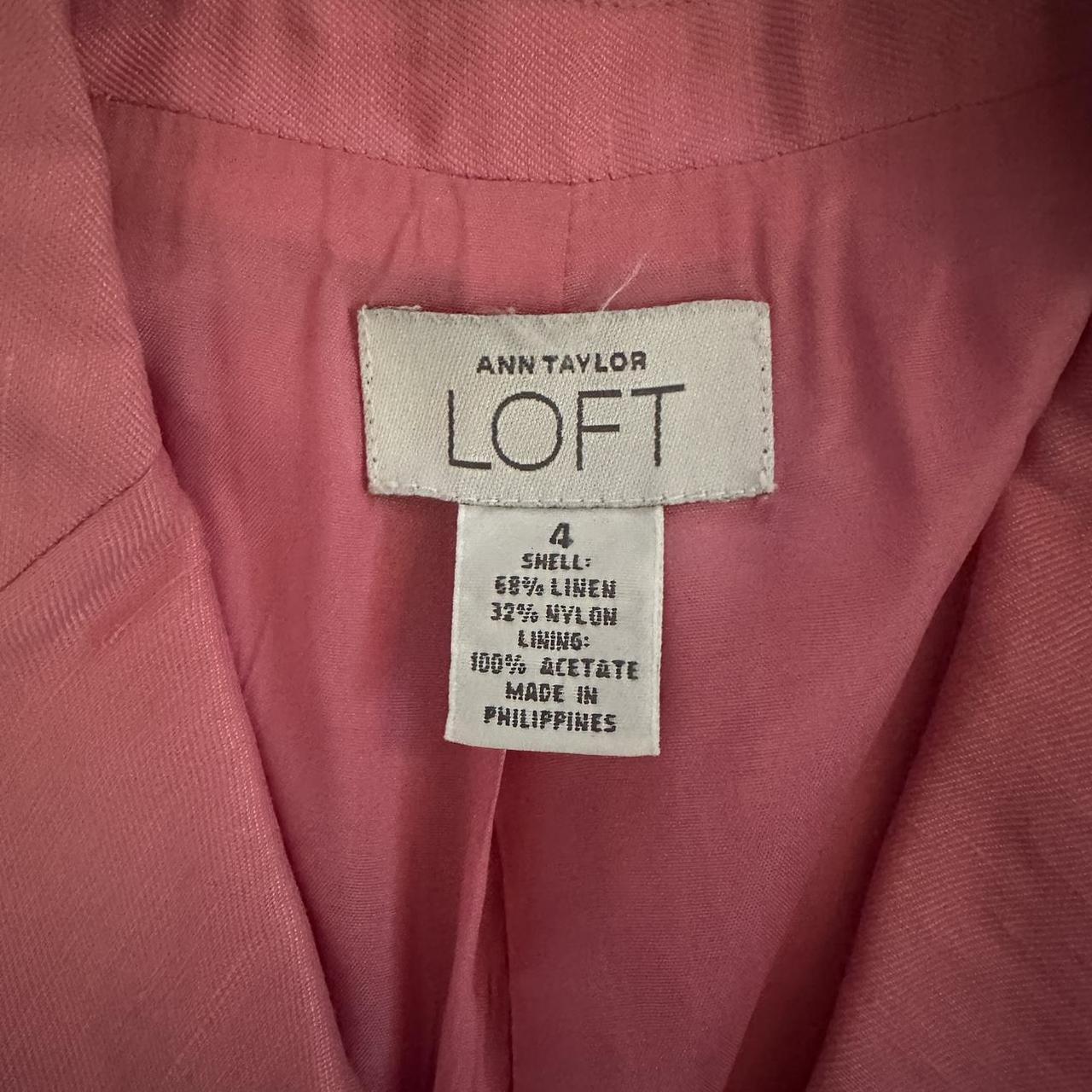 Ann Taylor LOFT Womens Vest Linen Blend Pink... - Depop Ann Taylor LOFT Womens Vest Linen Blend Pink... - Depop