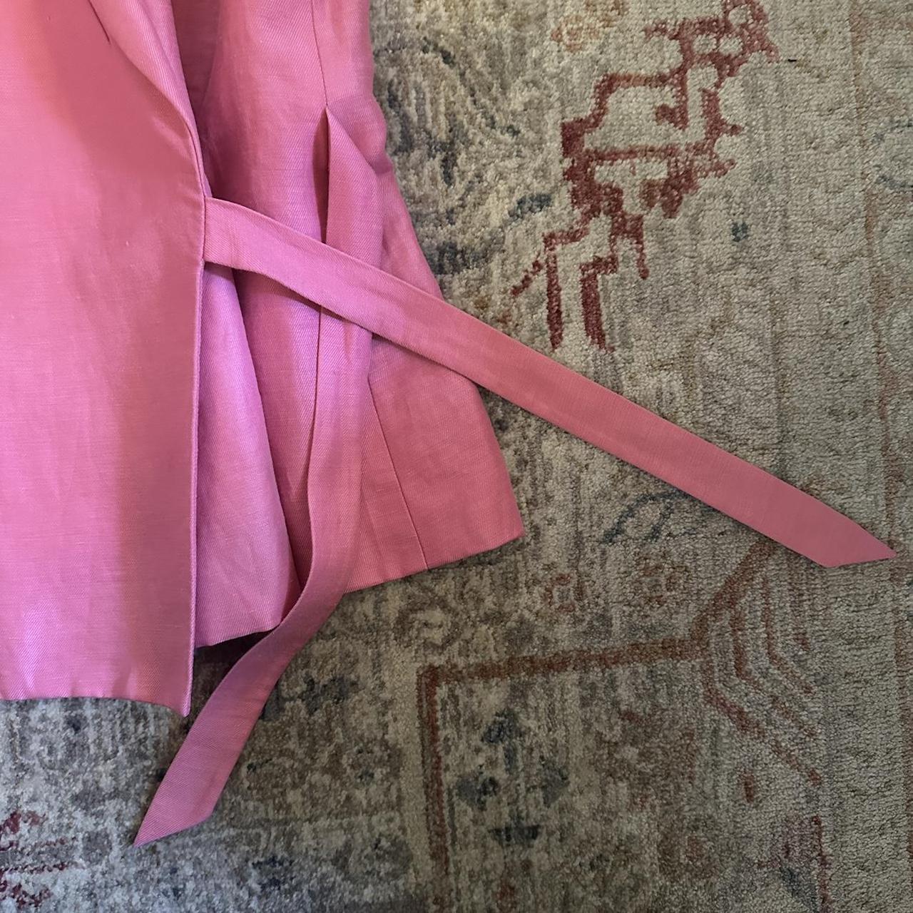 Ann Taylor LOFT Womens Vest Linen Blend Pink... - Depop Ann Taylor LOFT Womens Vest Linen Blend Pink... - Depop
