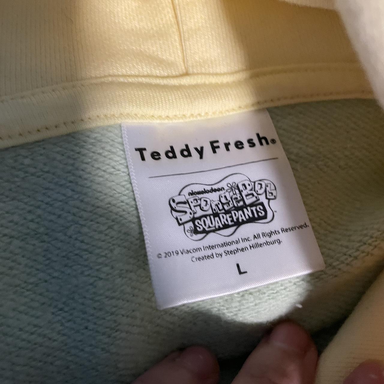 2020 Teddy Fresh x Spongebob Colorblock hoodie 9/10... - Depop