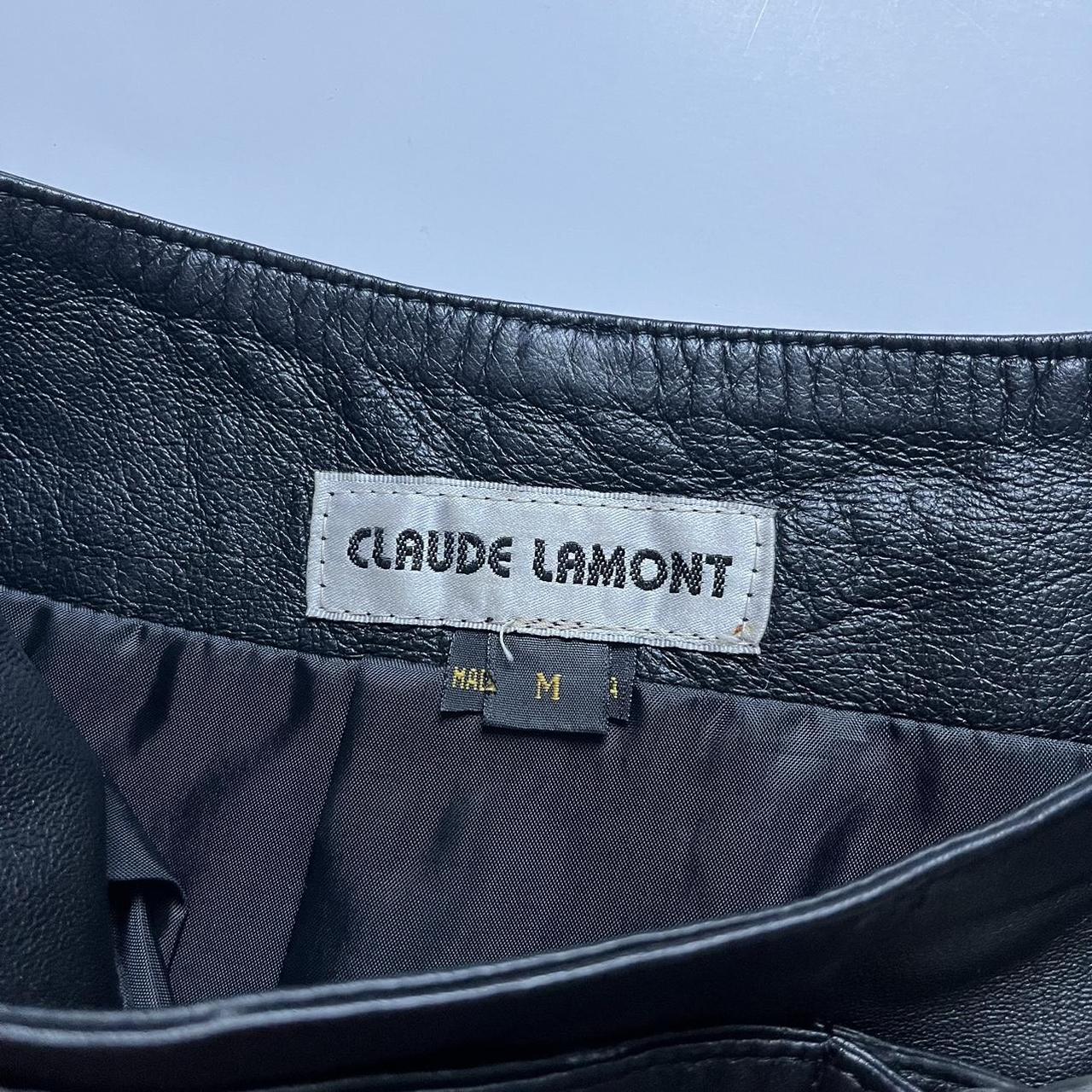 🥀🍸 Vintage y2k Claude Lamont leather micro cut off... - Depop