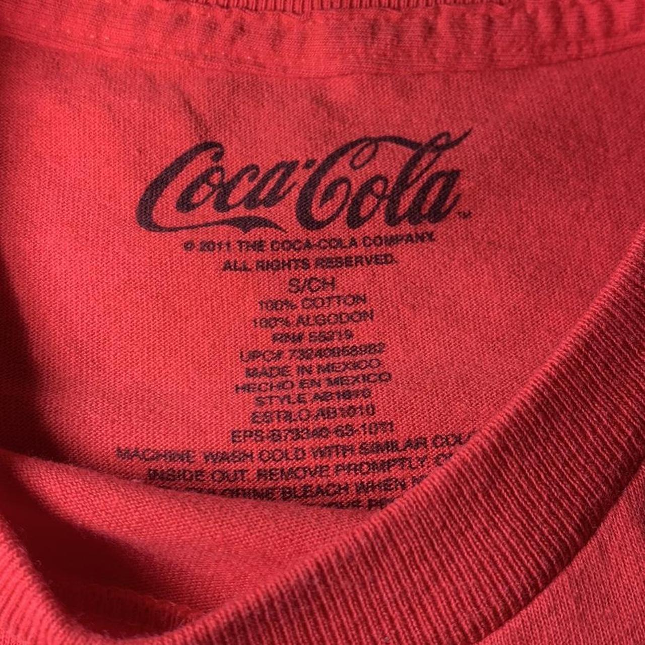 Preowned/ Red/ Coca Cola/ Logo T-shirt/( sized... - Depop