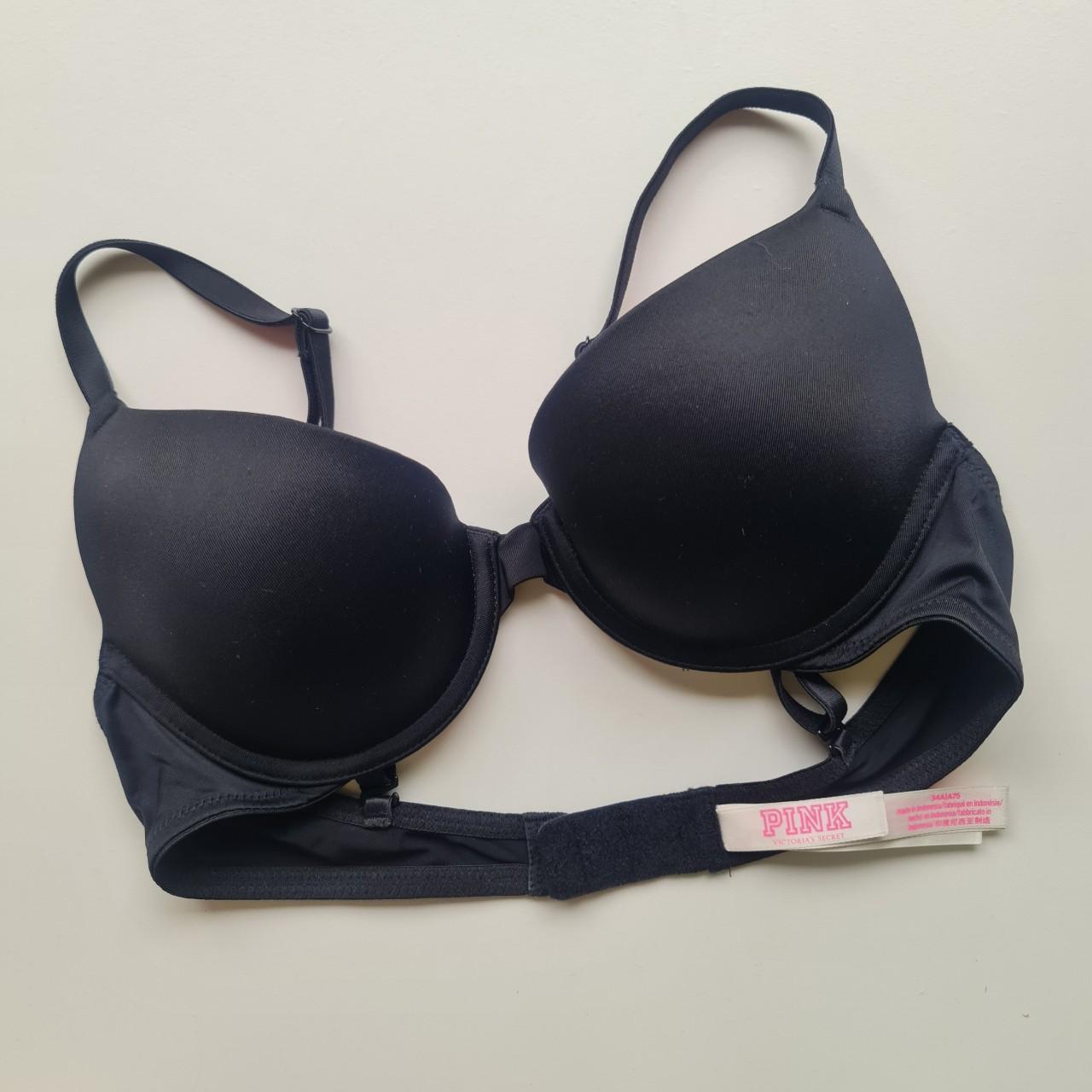 victoria's secret super push up bra black colour 2... | Depop