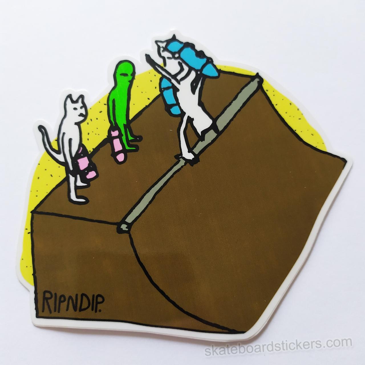 RIPNDIP Skateboard Sticker "Invert Quarter" 10cm... - Depop