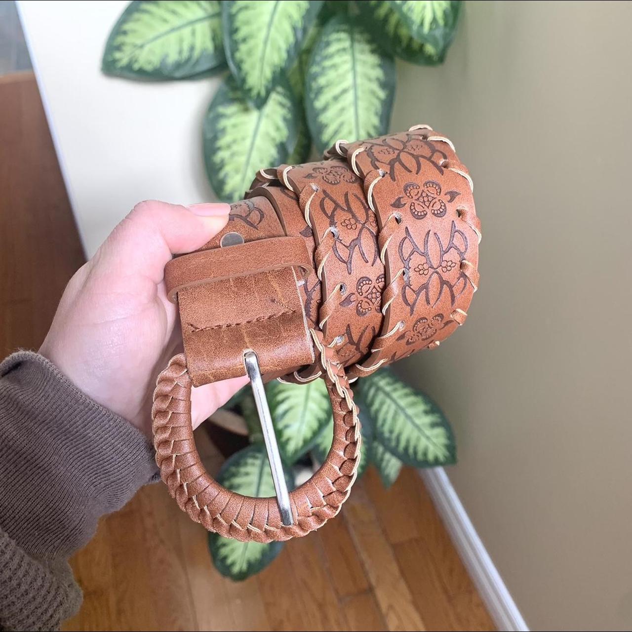 Brown Braided Boho Belt Like new condition.... - Depop